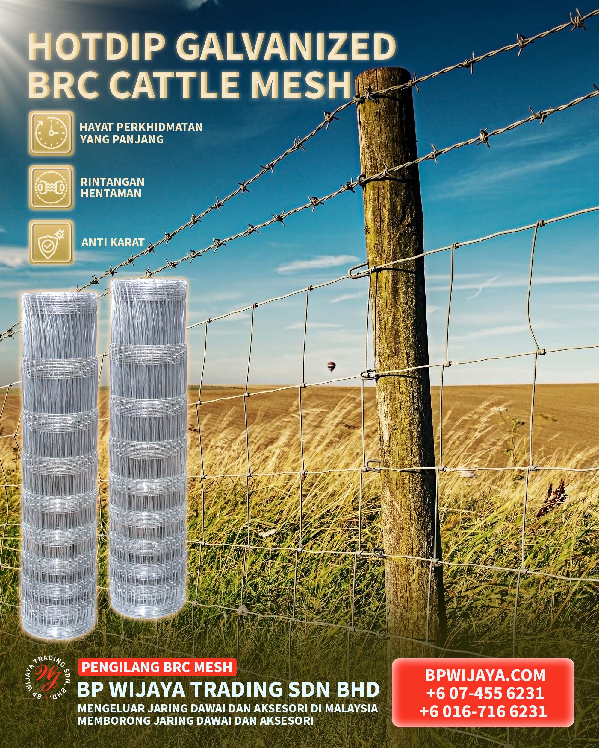 Hotdip Galvanized BRC Cattle Mesh Kuala Lumpur Selangor BP WIJAYA ...