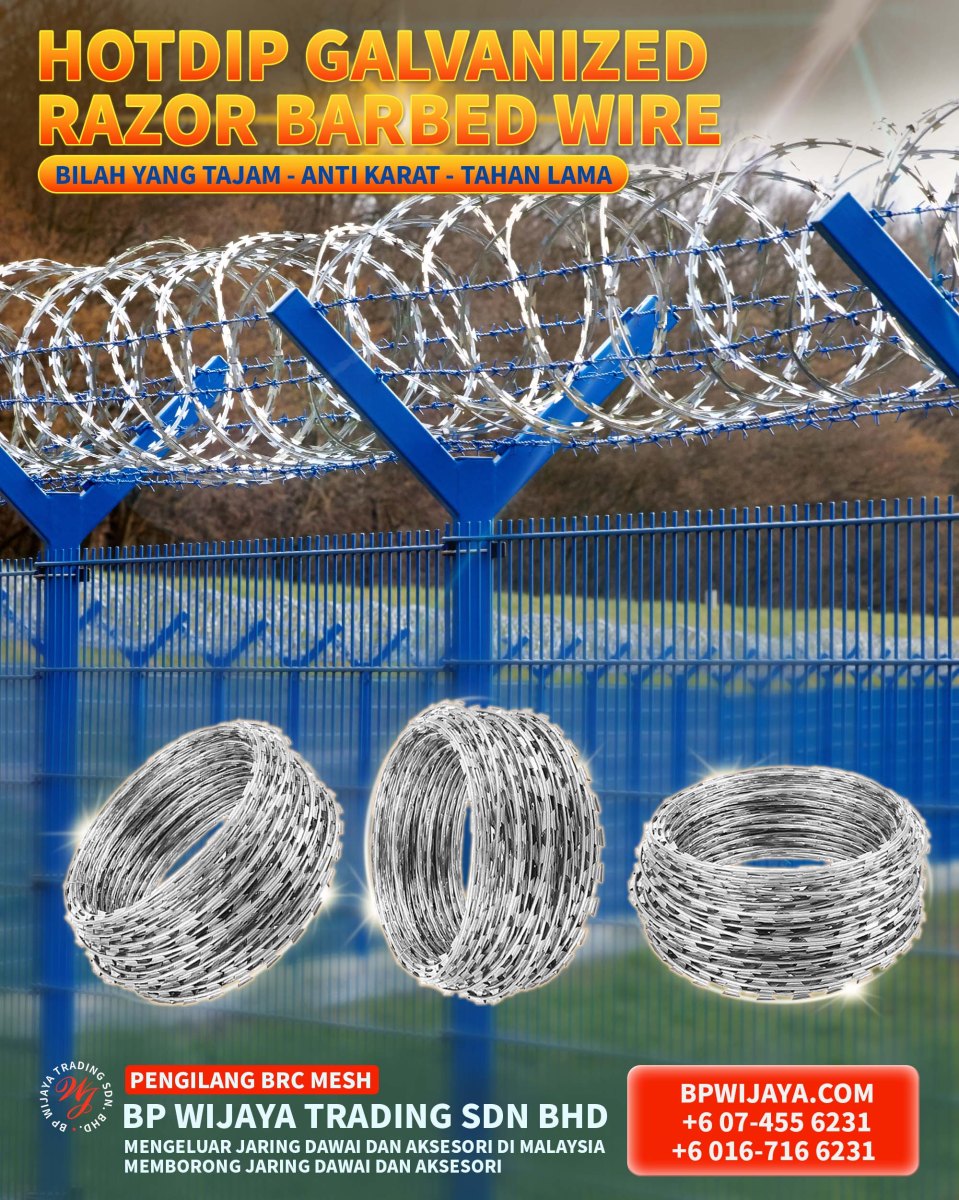 Hotdip Galvanized Razor Barbed Wire Kuala Lumpur Selangor BP WIJAYA ...