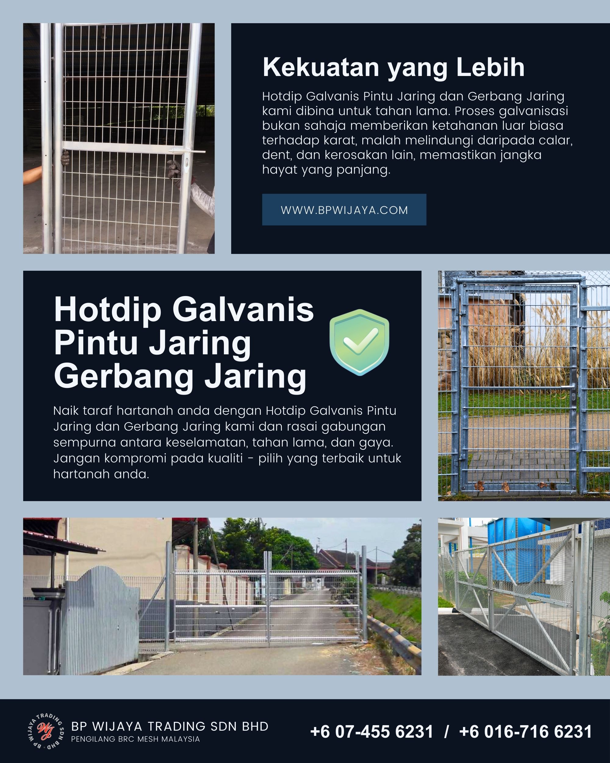 Hotdip Galvanis Pintu Jaring dan Gerbang Jaring BP WIJAYA TRADING SDN ...